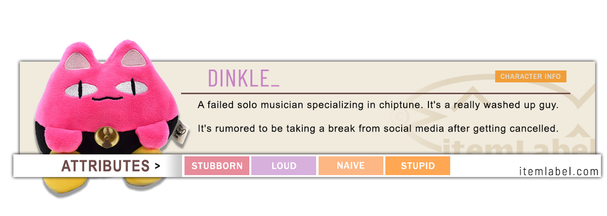 characters – Item Label