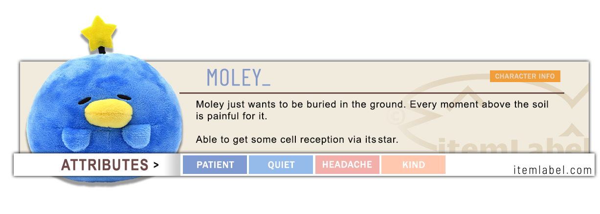 characters – Item Label