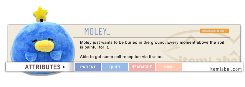 characters – Item Label