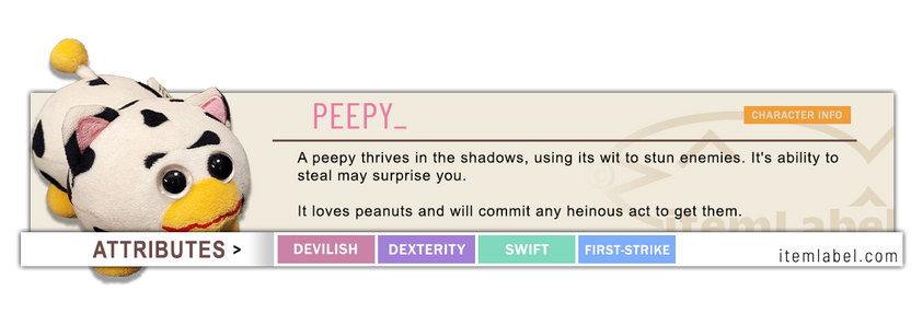 characters – Item Label