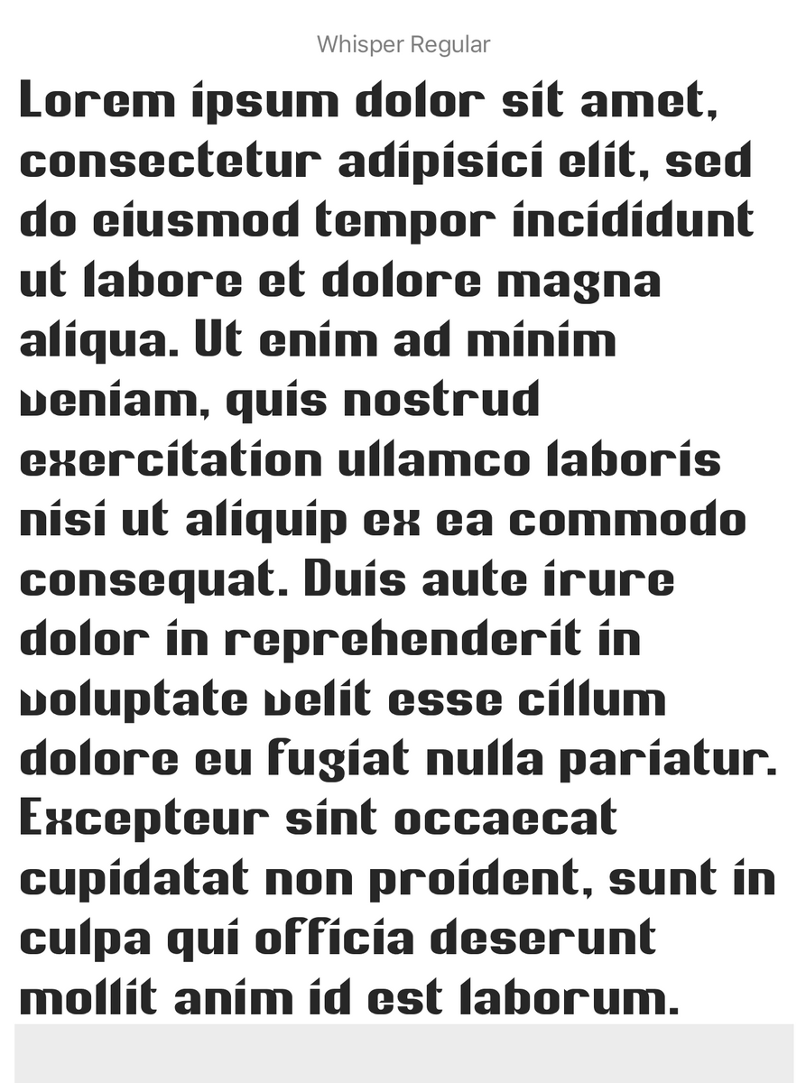 Whisper Font – Item Label