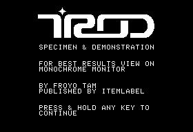 TROD Font – Item Label